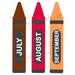 Days of the Week & Months of the Year Crayon Printables (PDF) - Etsy