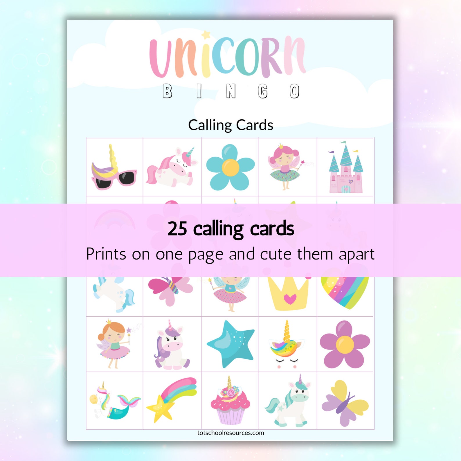 Unicorn Bingo Unicorn Birthday Party Game Unicorn Activity - Etsy