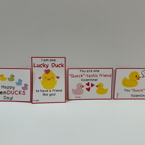Lucky Duck Printable Valentines | Rubber Duck Valentines for Kids - Etsy