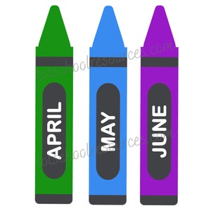 Days of the Week & Months of the Year Crayon Printables (PDF) - Etsy