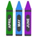 Days of the Week & Months of the Year Crayon Printables (PDF) - Etsy