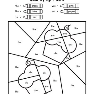 Sight Word Worksheets - Non Decodable Words - Etsy