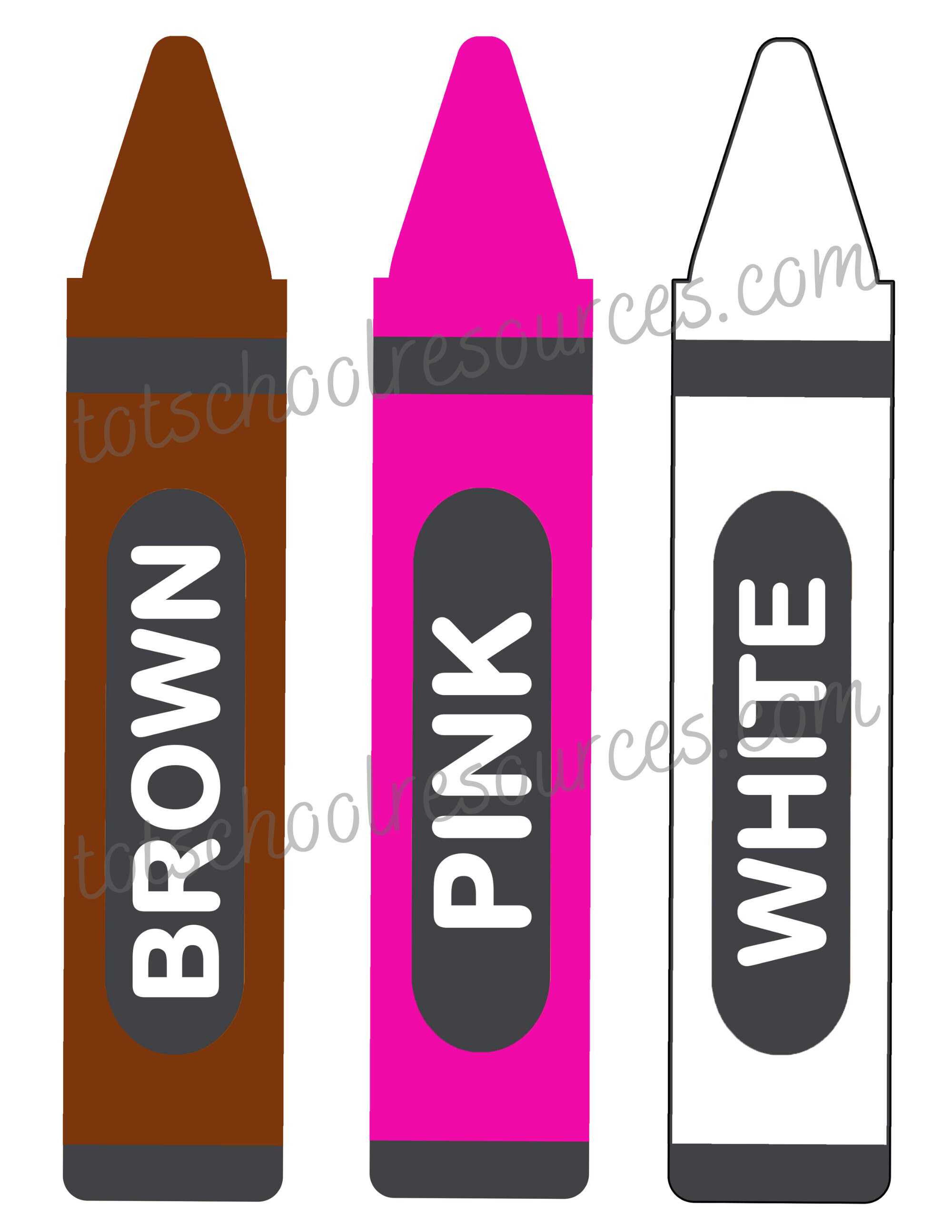Crayon Color Learning Printable - Learn Colors - Preschool Learning - Etsy