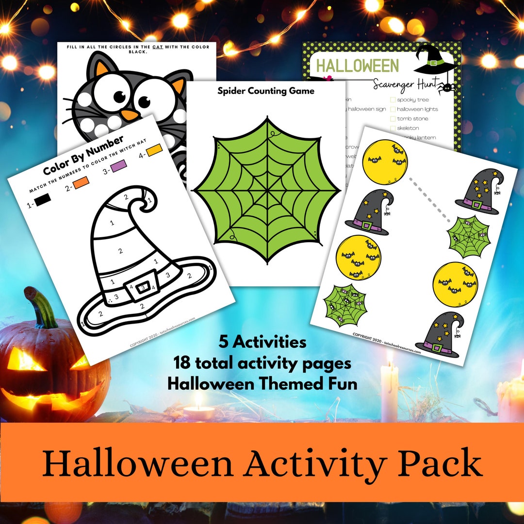 Halloween Activity Pack - Preschool Printable Activity Pack - Etsy