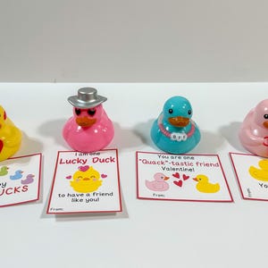 Lucky Duck Printable Valentines | Rubber Duck Valentines for Kids - Etsy