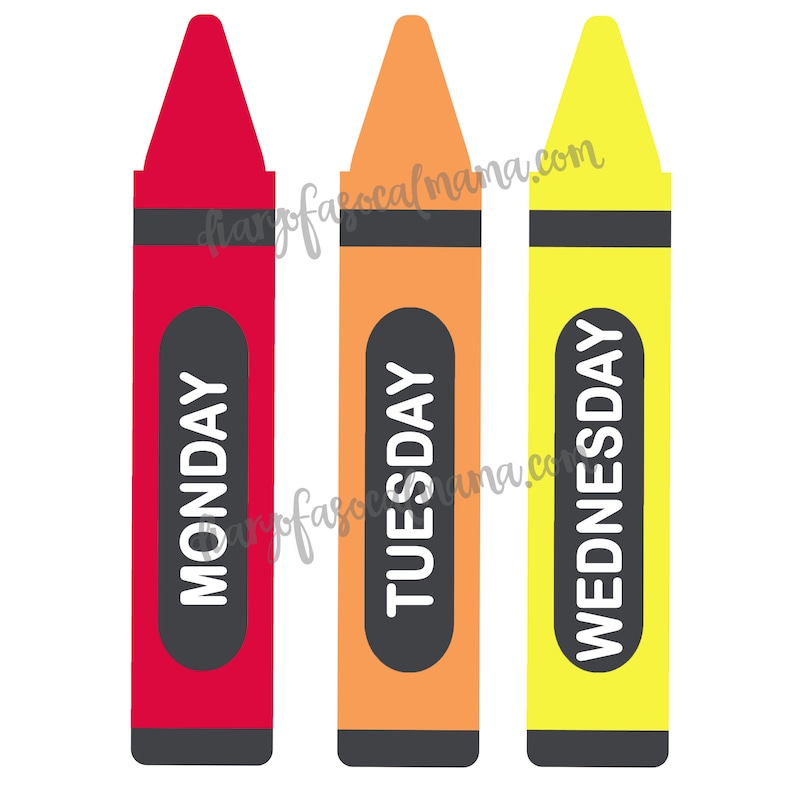 Days of the Week Printable Signs W/activity Squares - Etsy