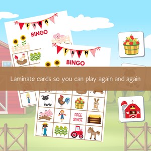 Farm Bingo - Farm Animal Party Game - Farm Activity - Etsy