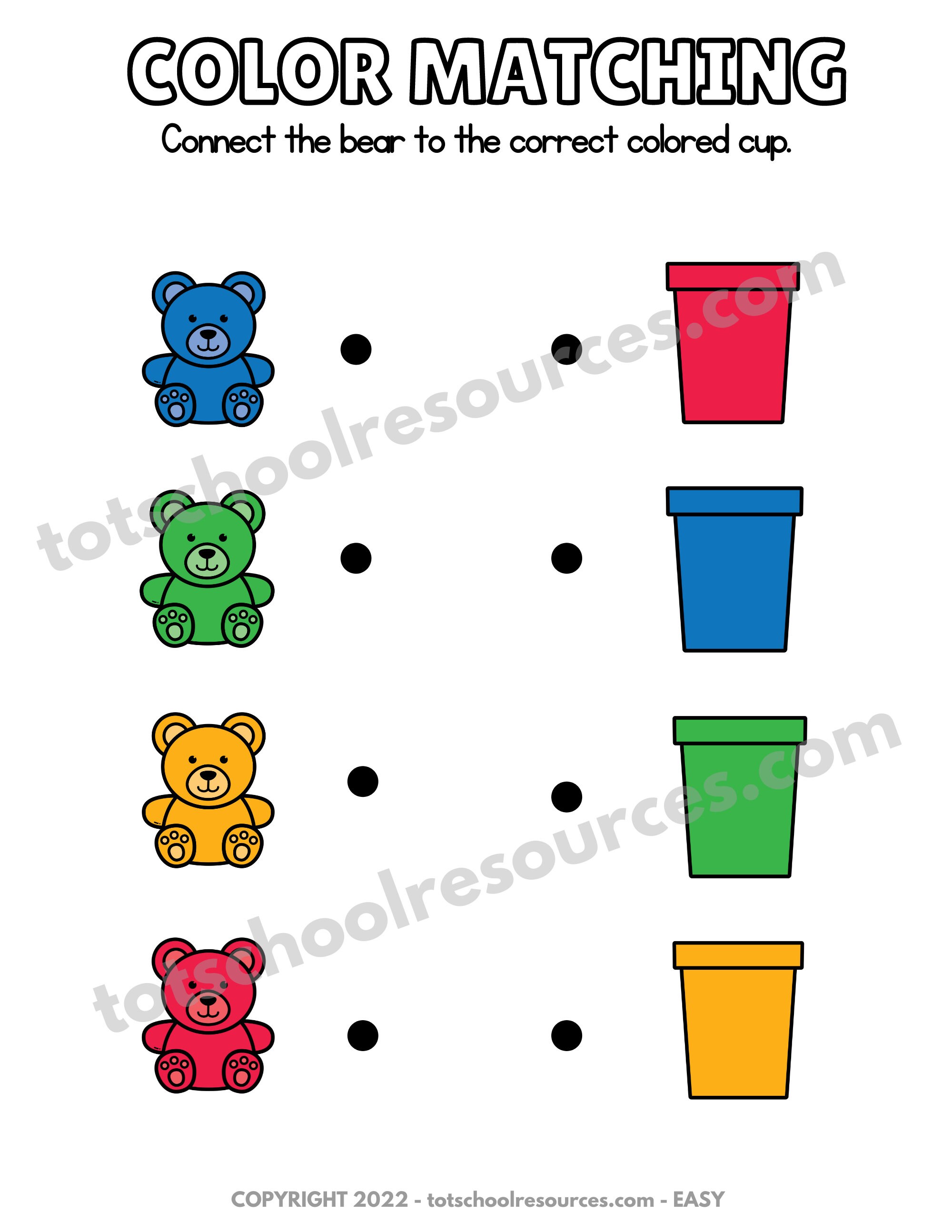 Counting Bears Preschool Worksheets - Etsy
