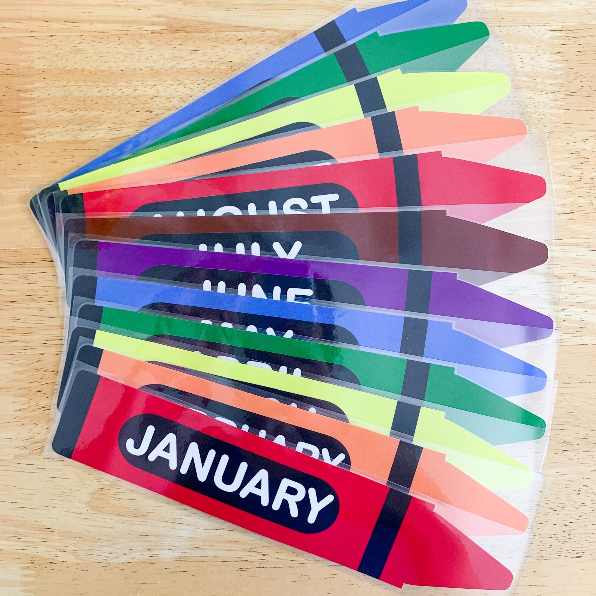 Months of the Year Crayon Printable: Homeschool Decor (PDF) - Etsy