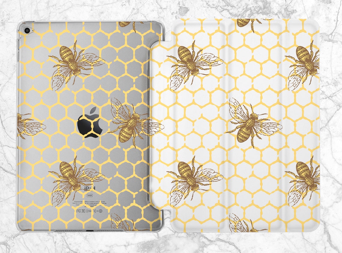 IPad Case Bee Honey Combs iPad White Case Cute Insect iPad Case Elegant ...