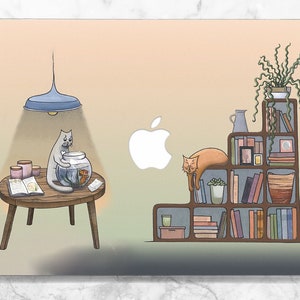 MacBook Case Books Cute Cats Print MacBook Case Cool MacBook Case ...
