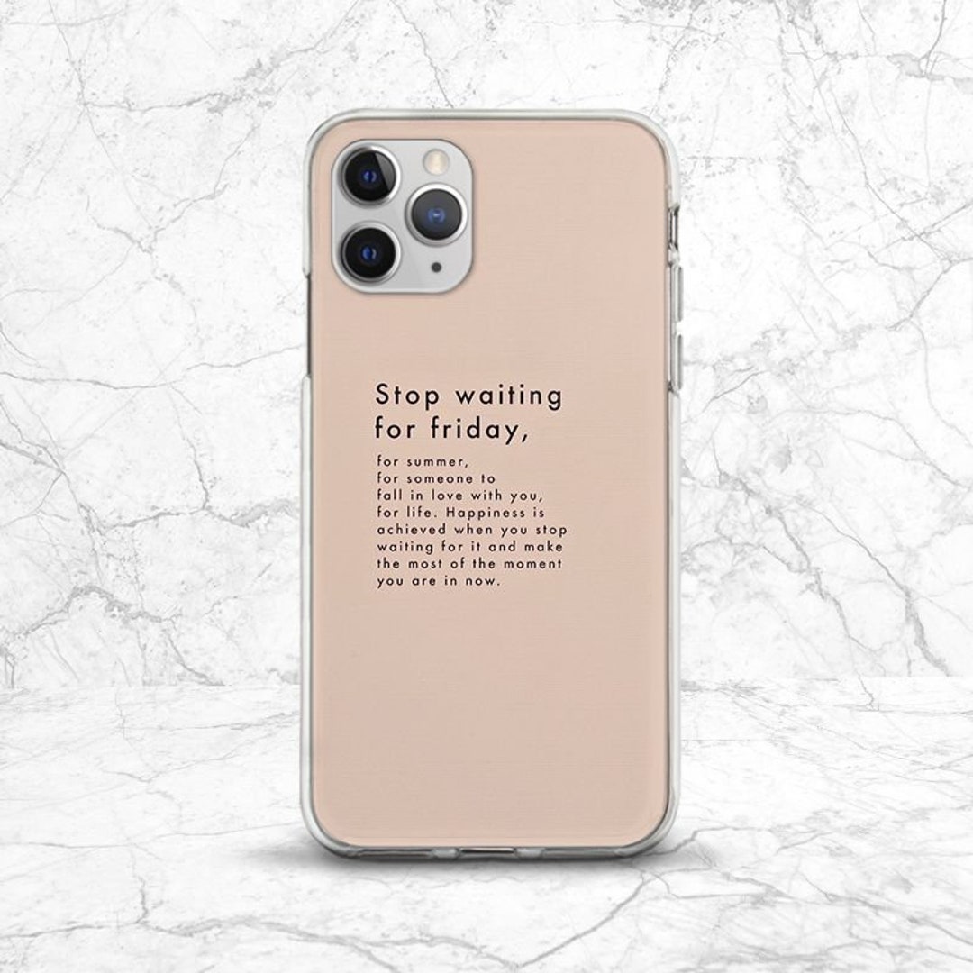Inspirational Case Pink Cover Quote iPhone Case Saying Elegant Phone ...