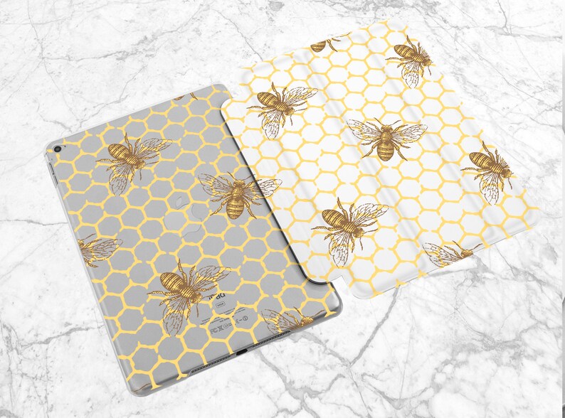 IPad Case Bee Honey Combs iPad White Case Cute Insect iPad Case Elegant ...