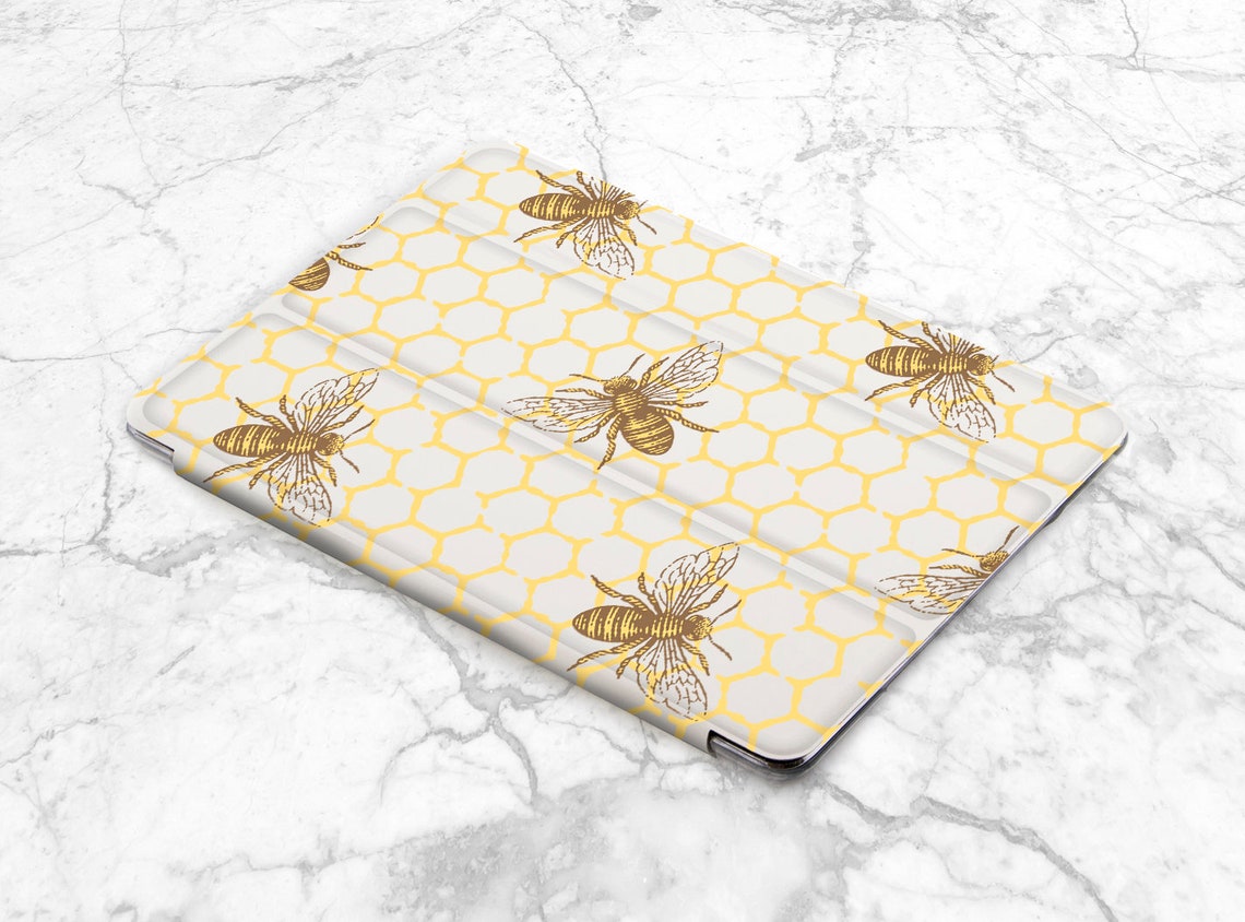 IPad Case Bee Honey Combs iPad White Case Cute Insect iPad Case Elegant ...