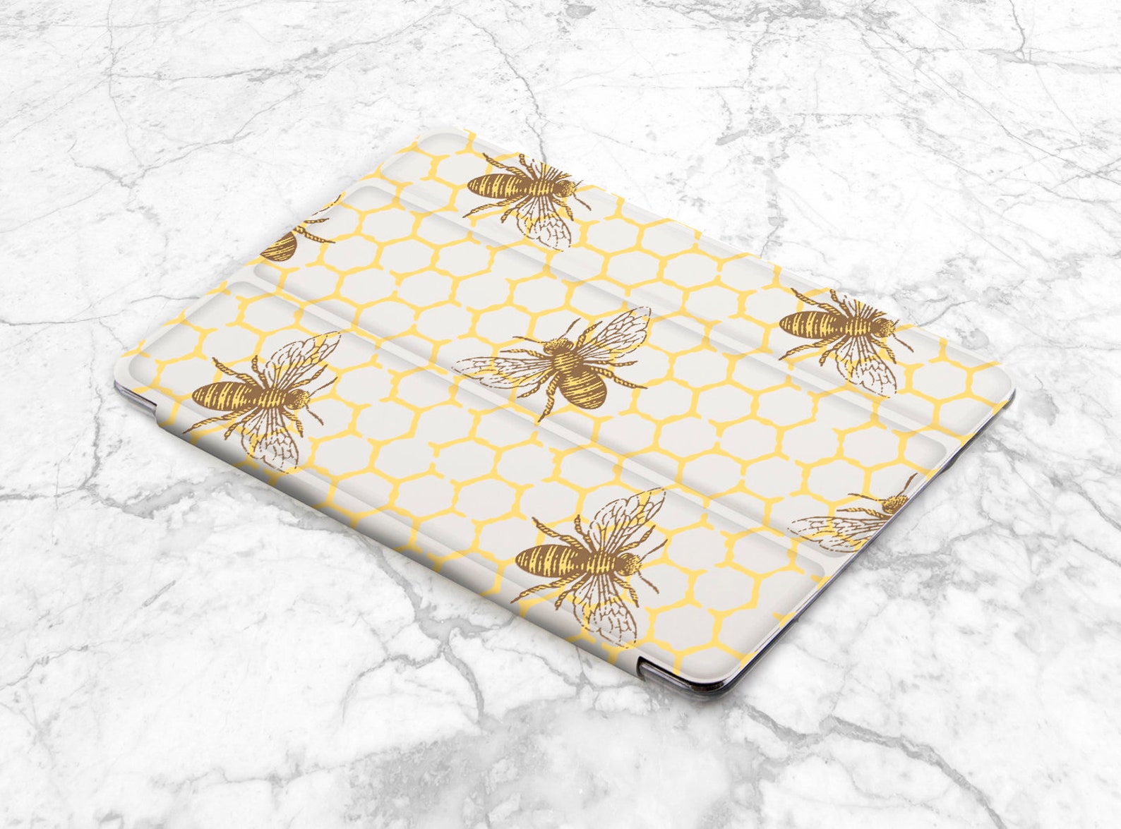 IPad Case Bee Honey Combs iPad White Case Cute Insect iPad Case Elegant ...