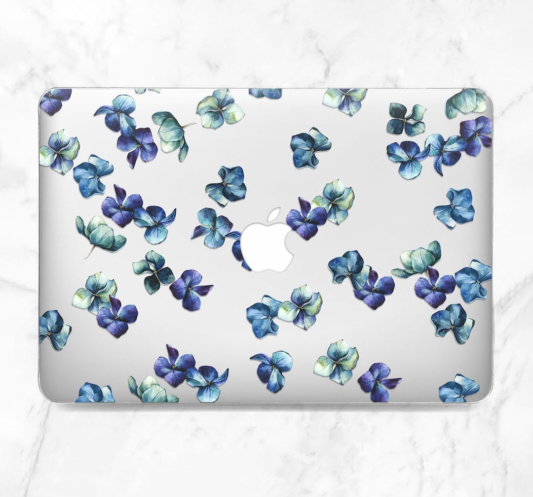 MacBook Case Blue Flowers Cute Wild Flowers MacBook Clear Case MacBook ...