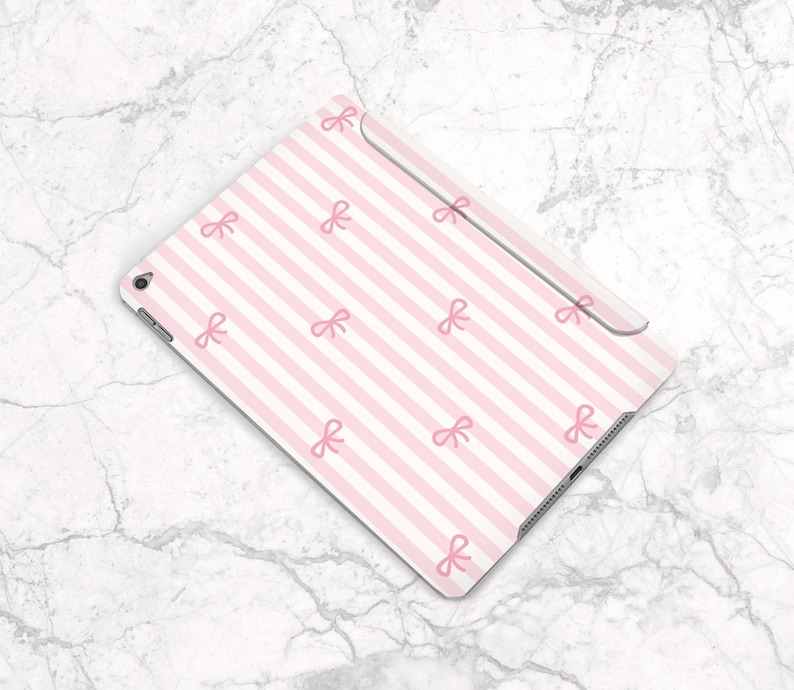 Cute Bows Print iPad Case Custom Personalized iPad Case Initials White ...