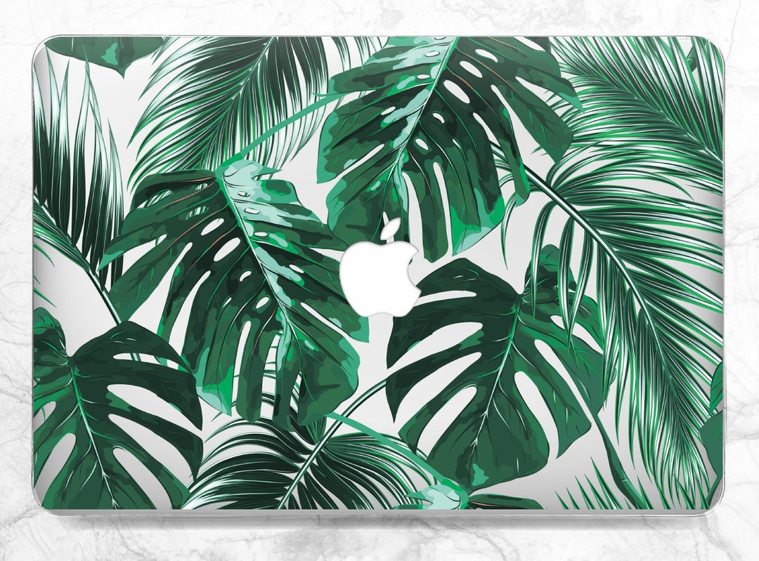 MacBook Case Leaves Tropical Case MacBook Clear Case Green Leaf Clear ...