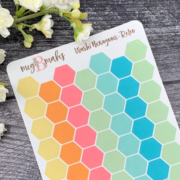 Hexagon Stickers - Etsy