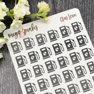 Foiled Gas Icon Stickers Get Gas Stickers Gas Stickers - Etsy