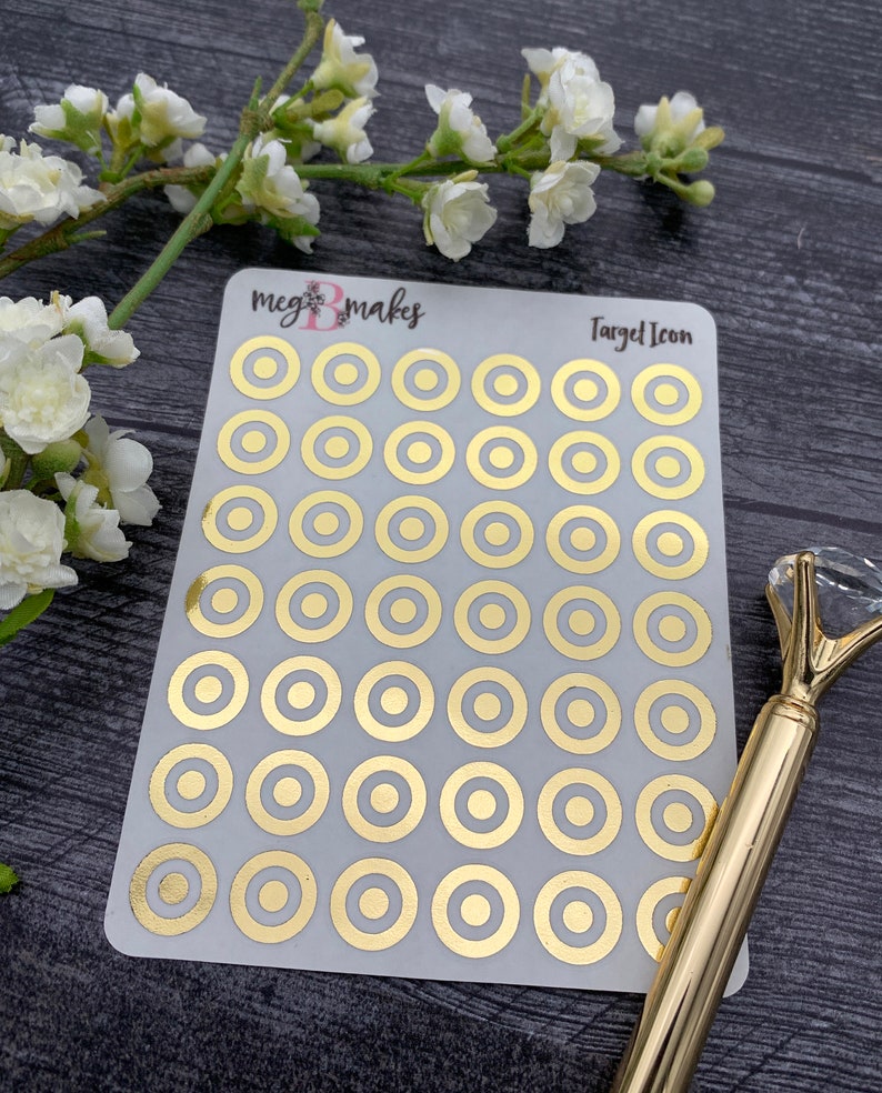 Foiled Target Icon Stickers Target Icon Stickers Target - Etsy