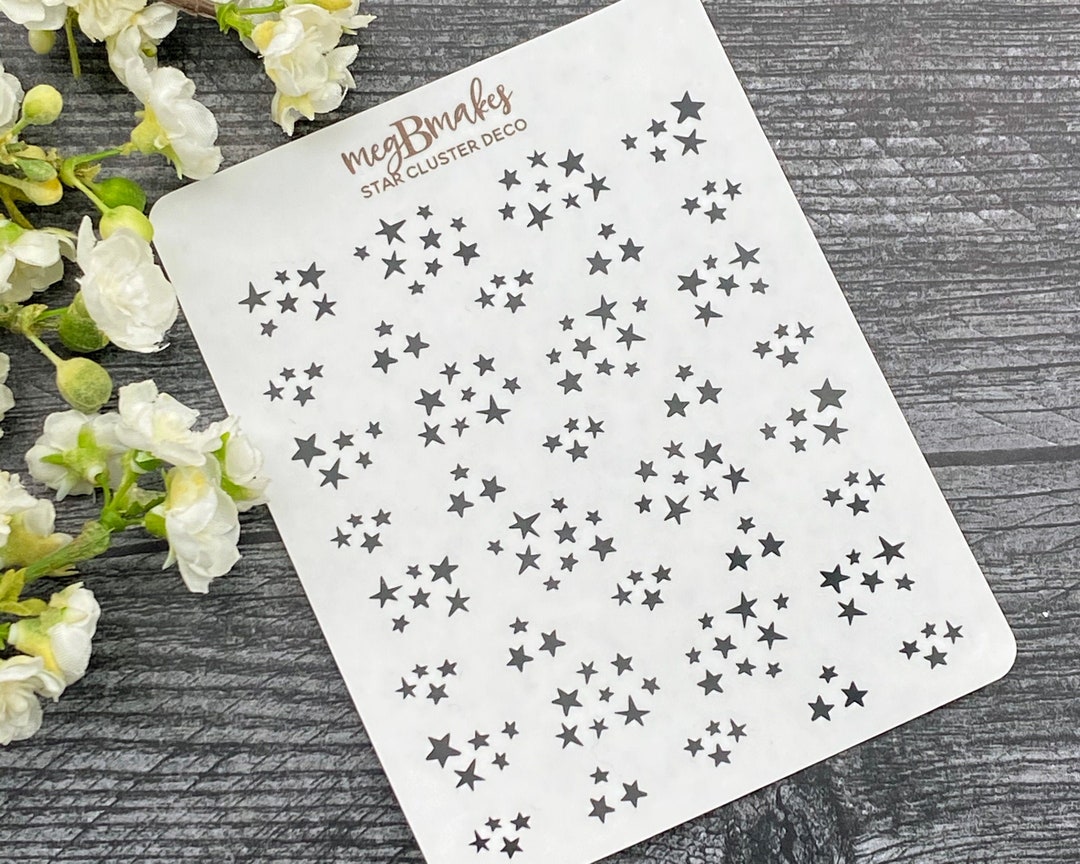 Foiled Star Cluster Deco Stickers Foiled Star Stickers - Etsy