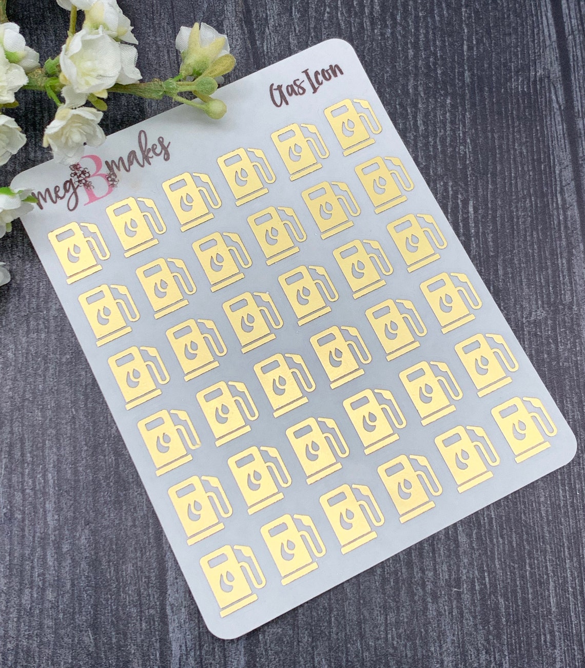 Foiled Gas Icon Stickers Get Gas Stickers Gas Stickers - Etsy