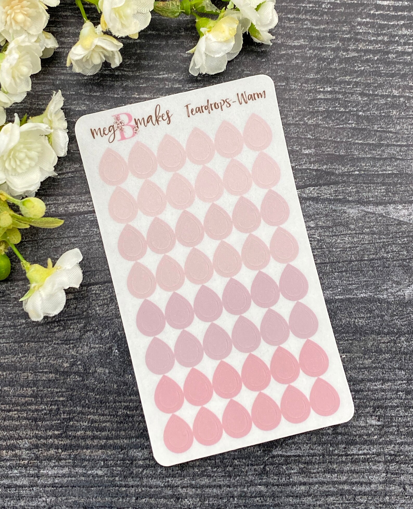 Clear Mini Teardrop Planner Stickers Mini Teardrop Sticker | Etsy