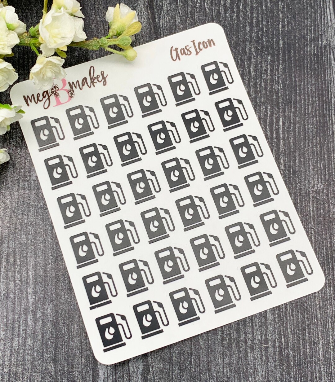 Foiled Gas Icon Stickers Get Gas Stickers Gas Stickers - Etsy