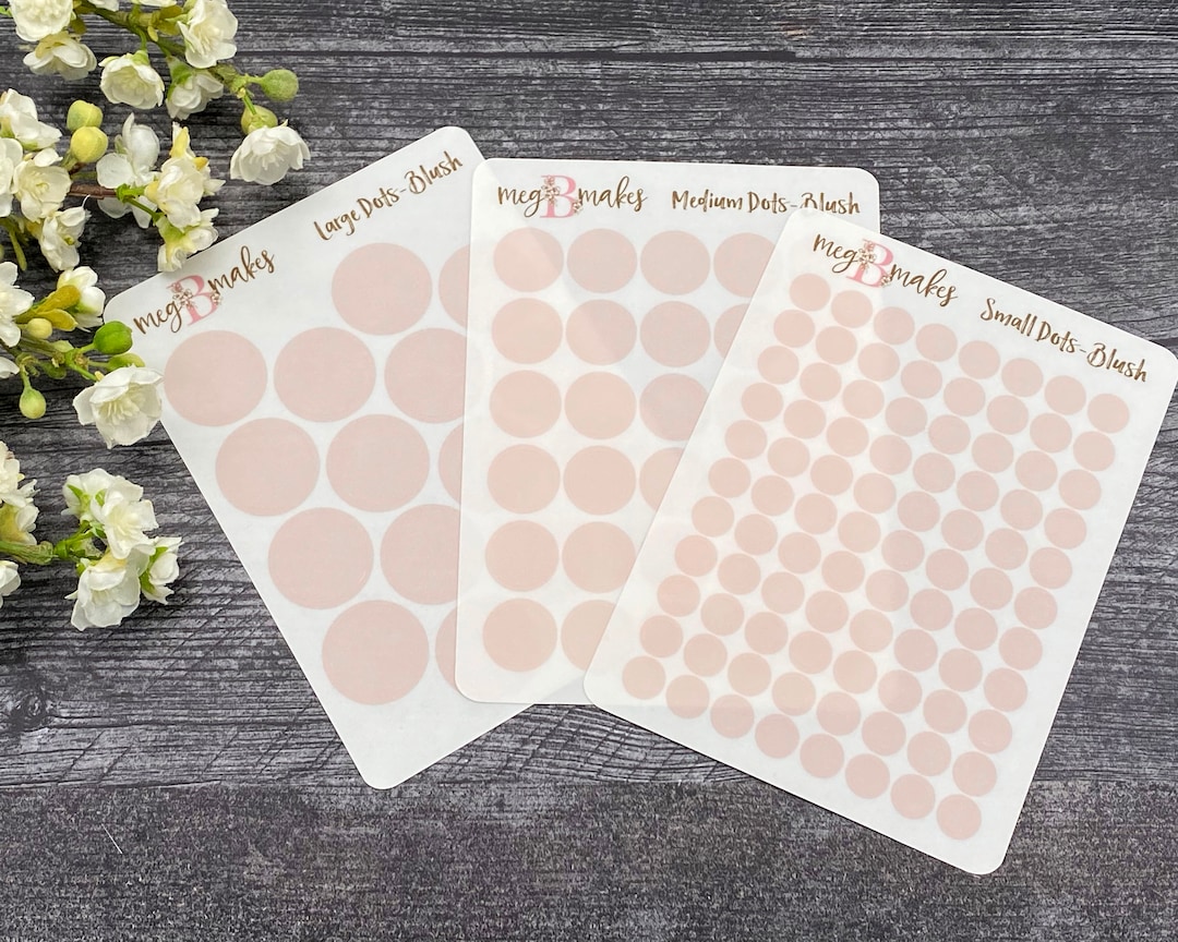 Transparent Colored Dot Stickers/transparent Dot - Etsy