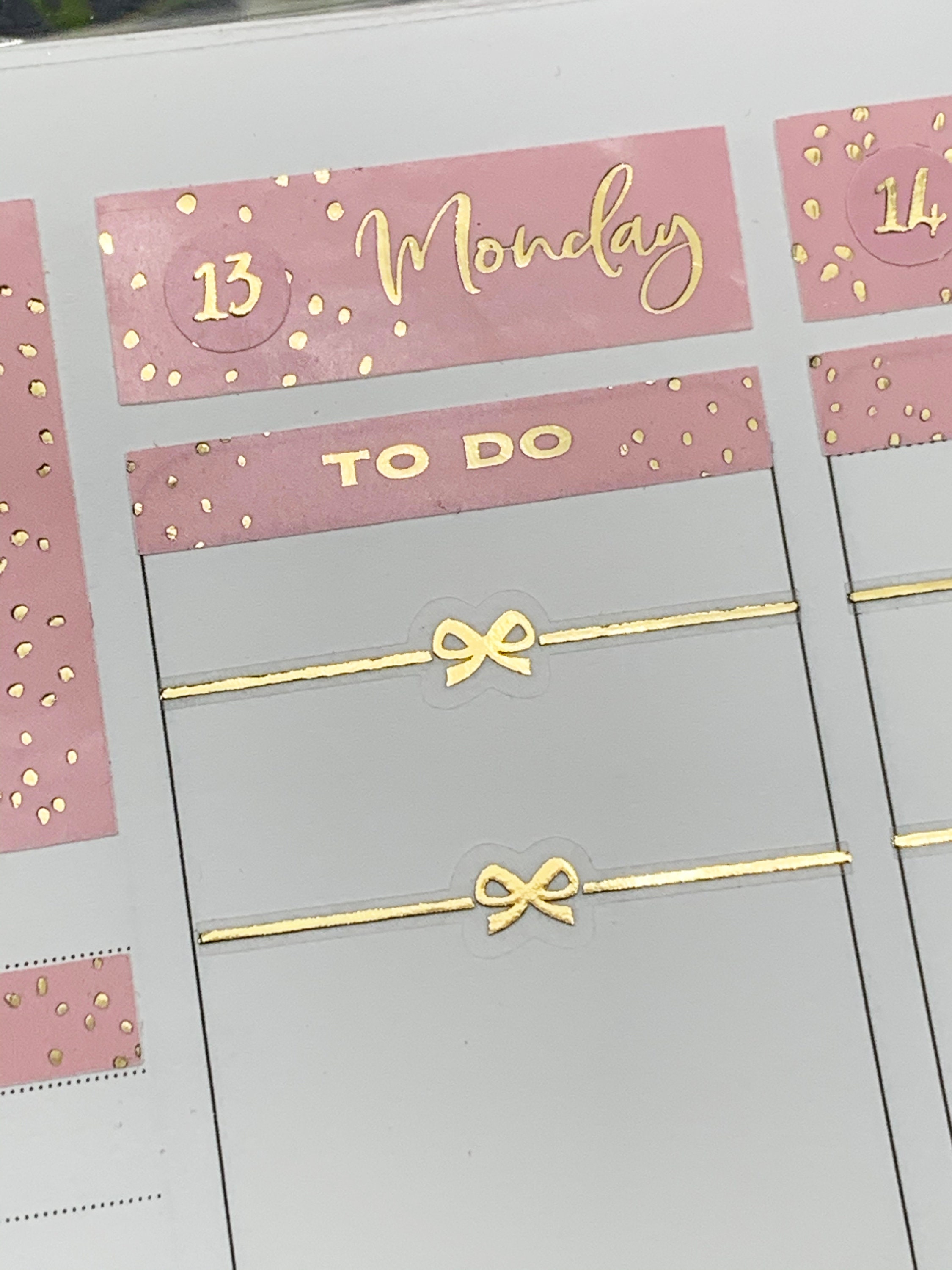 Foiled Bow Divider Stickers Bow Dividers Foiled Bow - Etsy