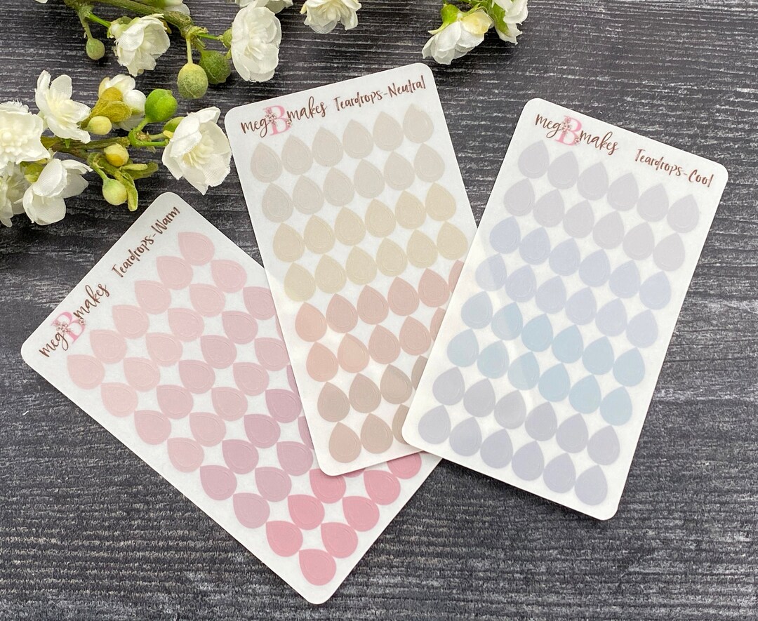 Clear Mini Teardrop Planner Stickers Mini Teardrop Sticker - Etsy