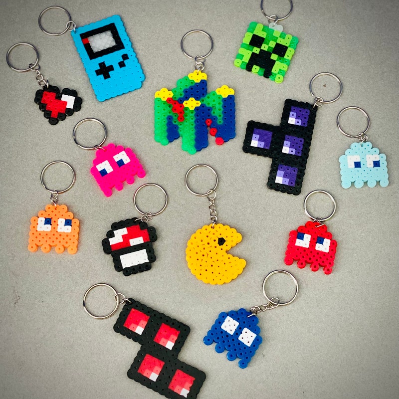Perler Bead Keychain - Etsy