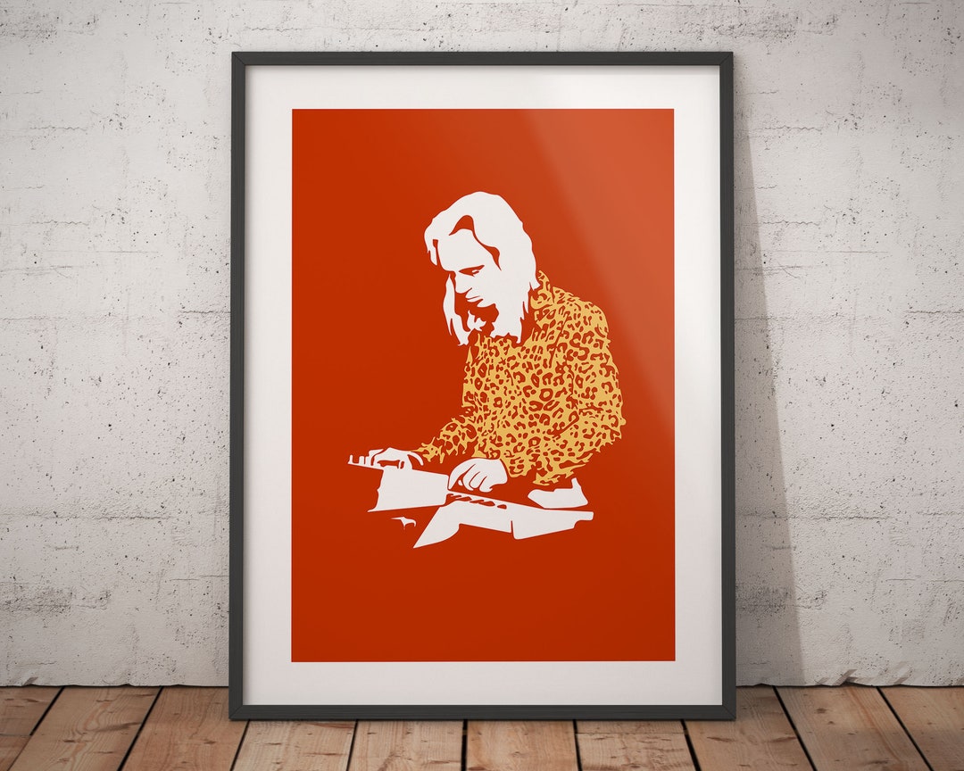 BRIAN ENO Inspired Portrait Art, Minimalist Illustration, Contemporary ...