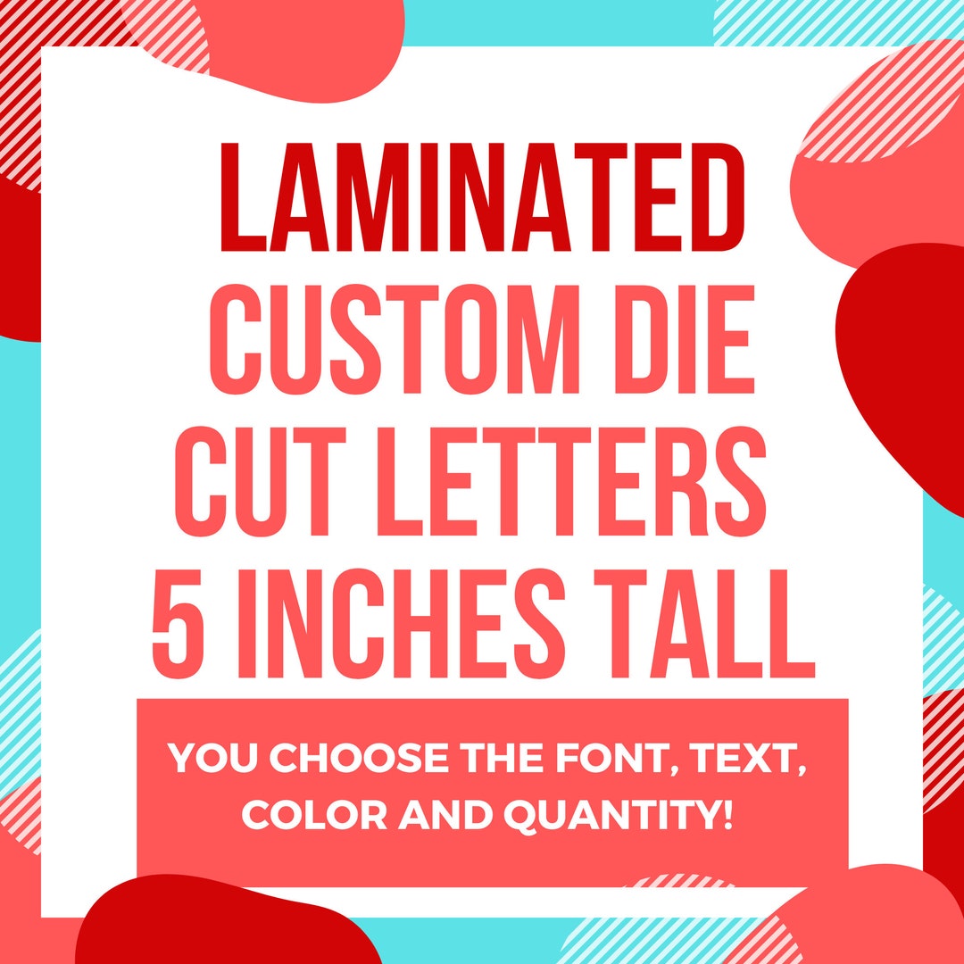 Custom LAMINATED Cardstock Letters 5 Non-laminated for Classrooms ...