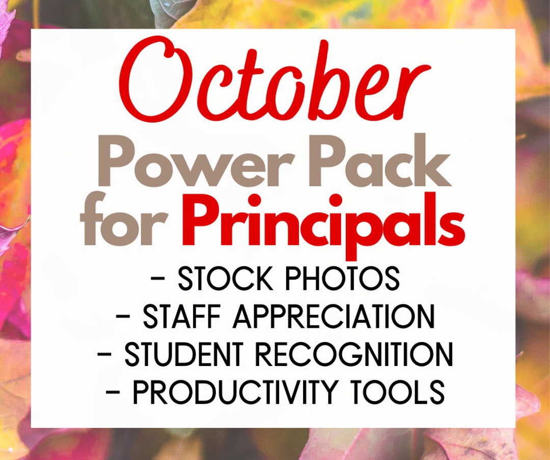 October - Principal's Power Pack - Instant Digital Downloads - Tools ...