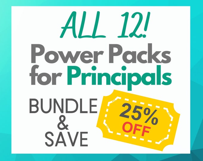 Bundle and SAVE All 12 Principal's Power Packs - Etsy