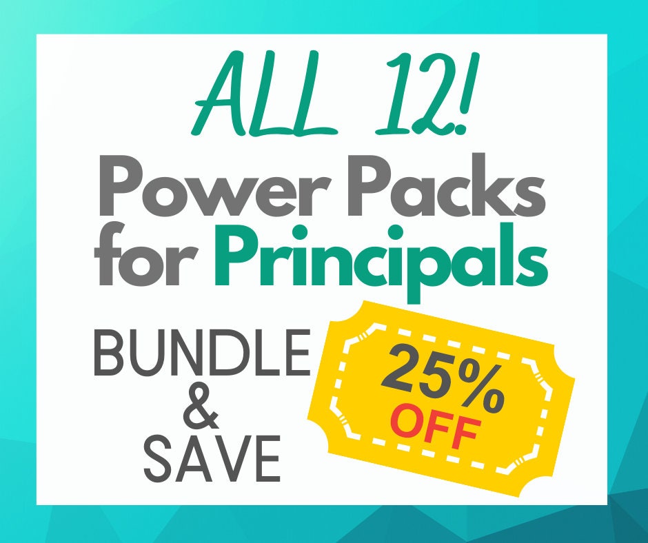 Bundle and SAVE! - All 12 Principal's Power Packs - Instant Digital ...