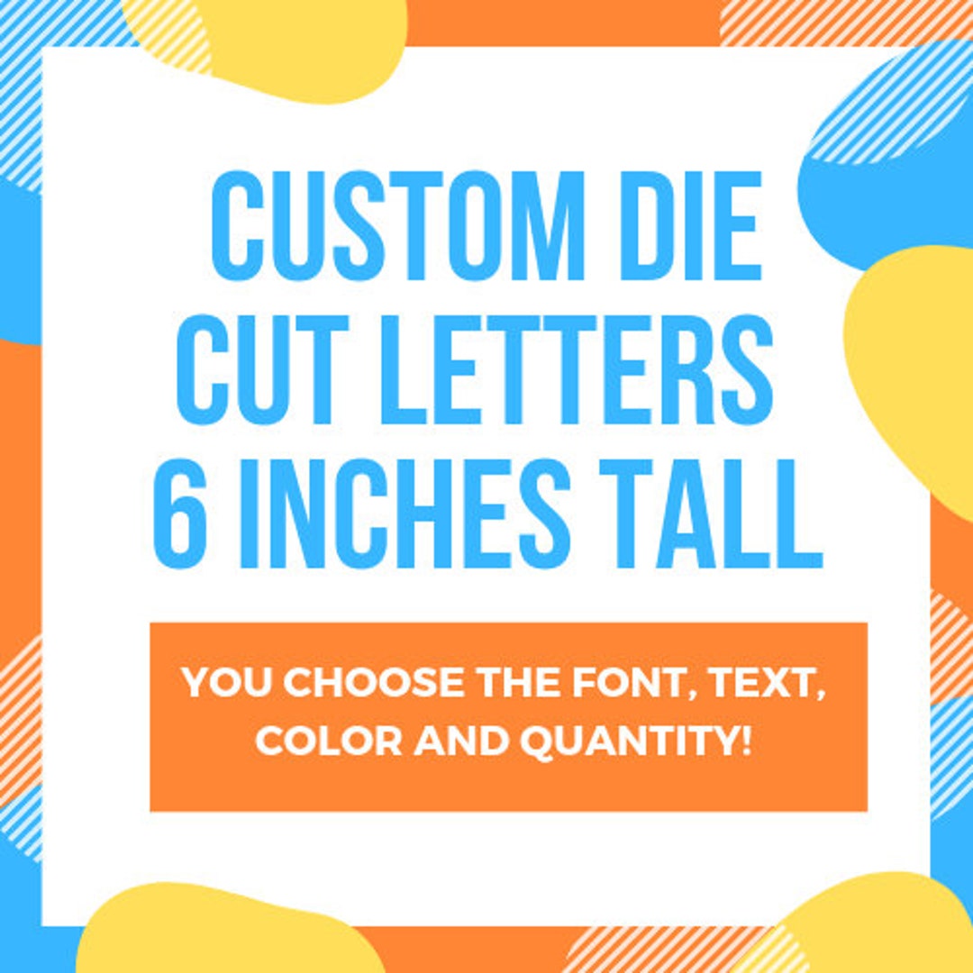 Custom Cardstock Letters 6 Die Cut for Classrooms, Bulletin Boards ...