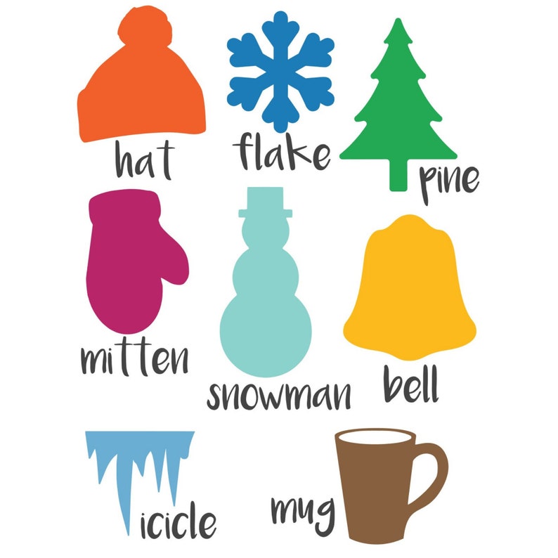 Die Cut WINTER SHAPES for Bulletin Boards, Scrapbooks, Message Boards ...