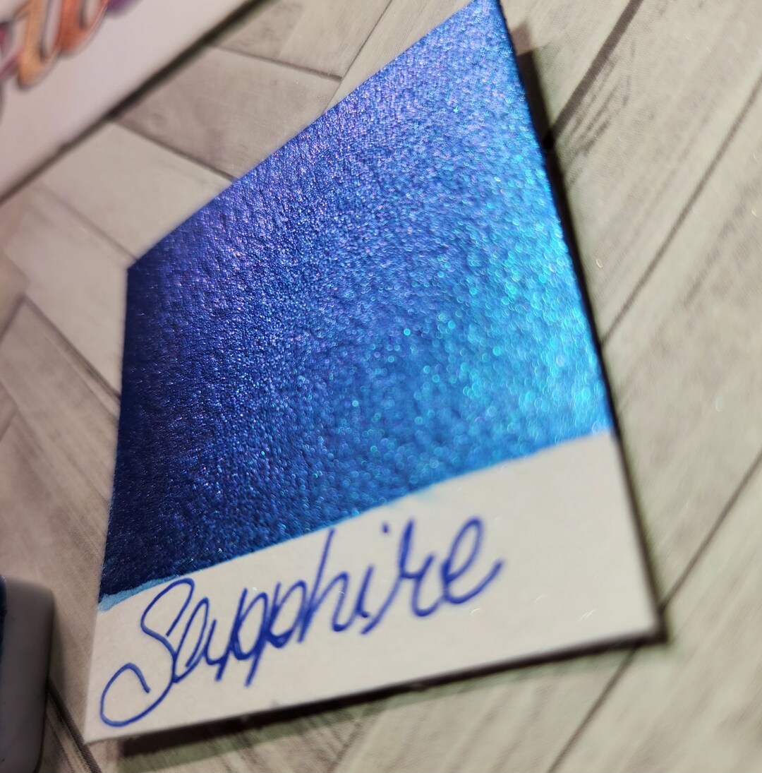 Colorshifting Handmade Watercolor Paint in Sapphire-turquoise Blue to ...