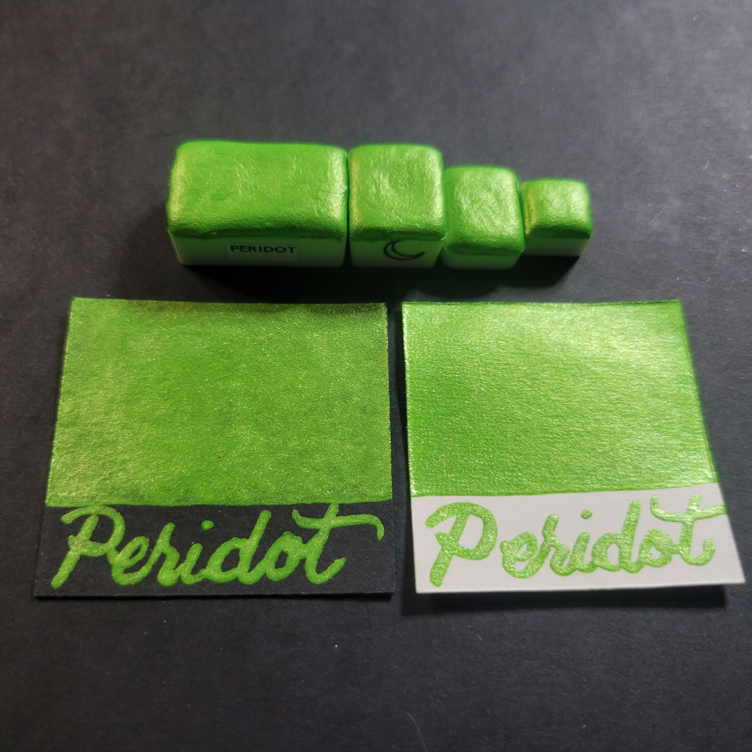 Handmade Watercolor Paint Pans in Peridot - Etsy