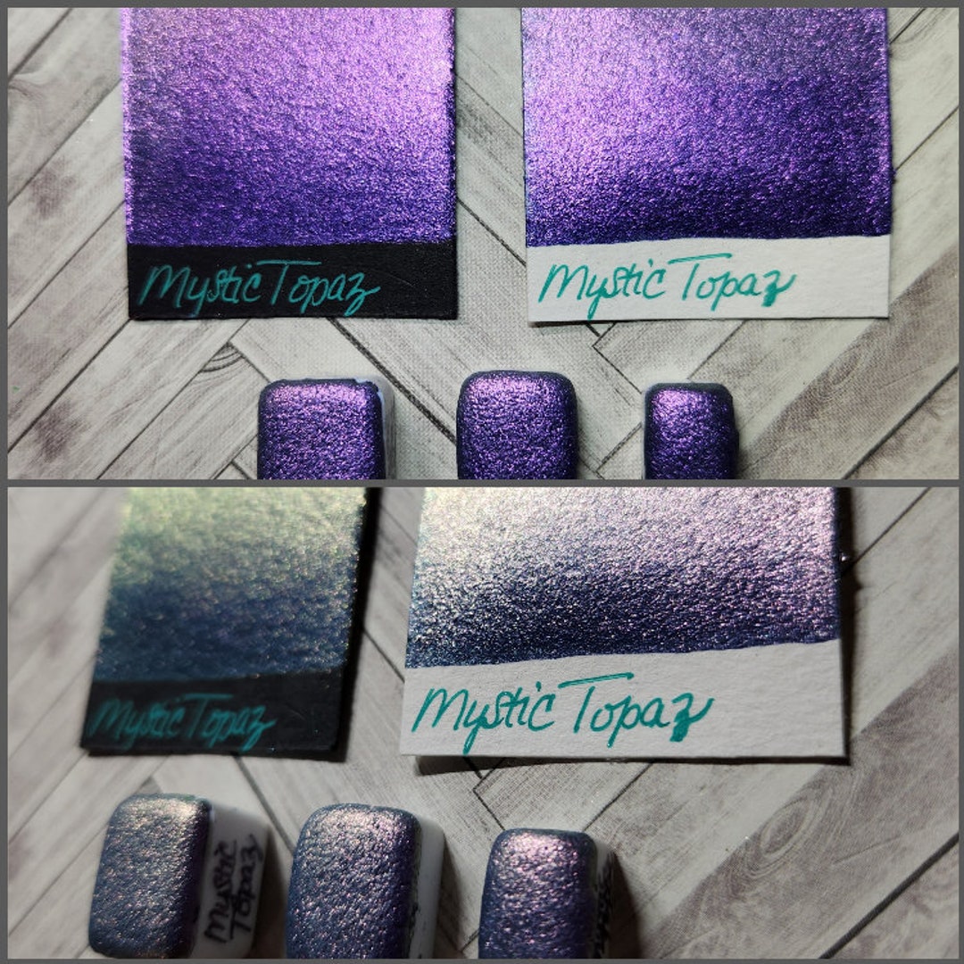 Handmade Colorshifting Metallic Watercolor Paint in Mystic Topaz - Art ...