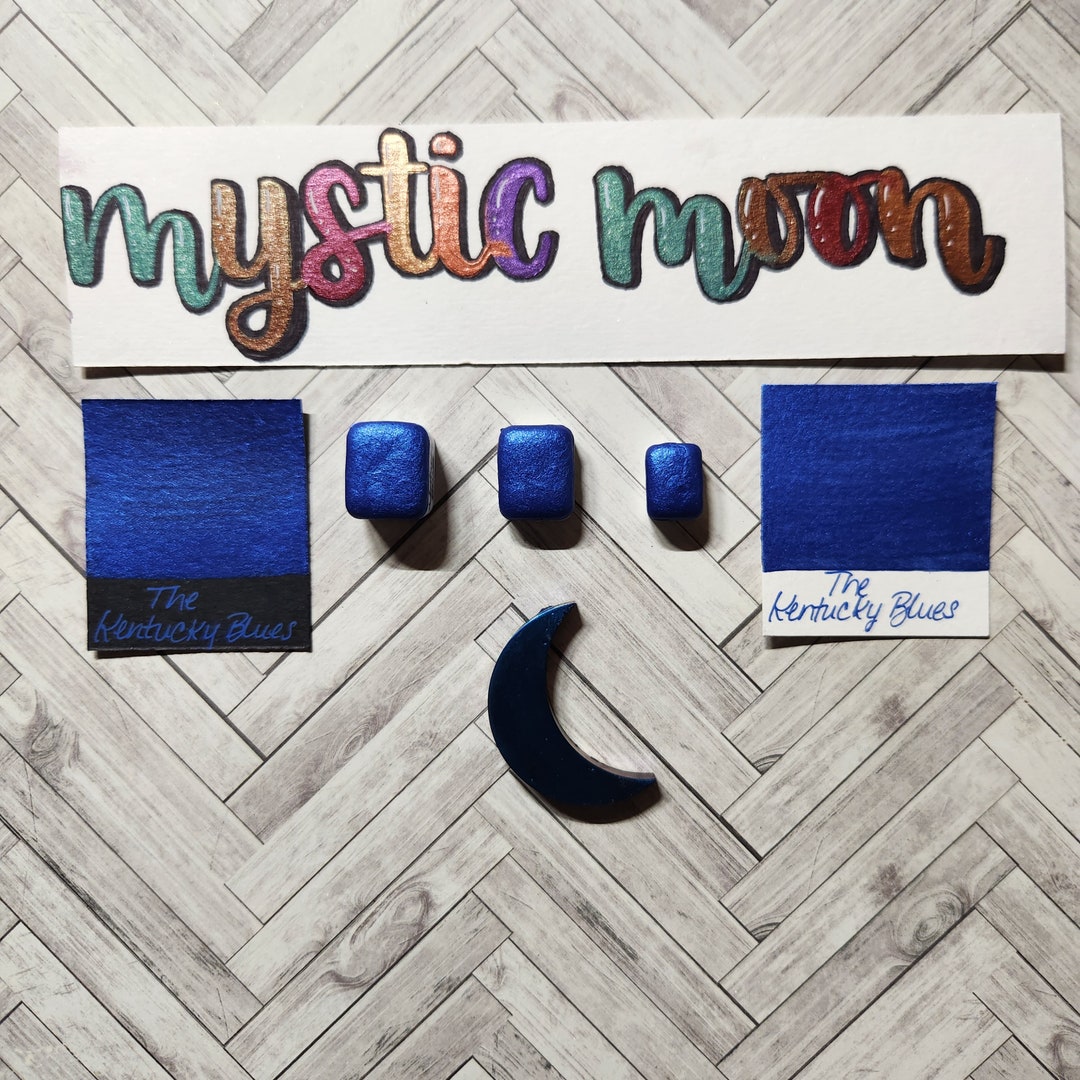 Handmade Metallic Watercolor Paint in the Kentucky Blues - Art Supplies ...