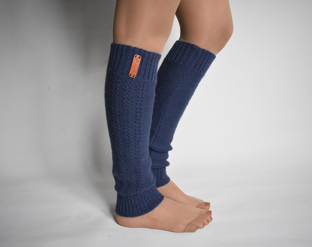Knitted Alpaca Leg Warmers for Women, Wool Toeless Yoga Socks, Boot ...