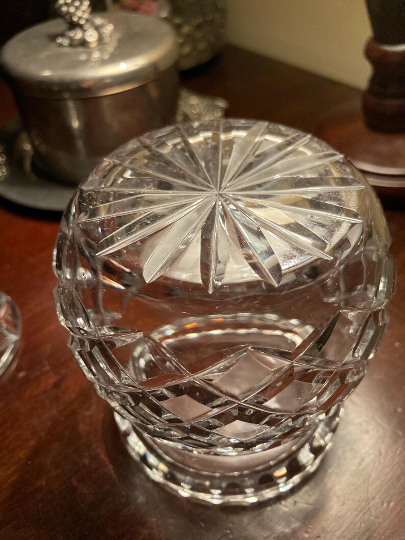 Vintage Crystal Pot - Etsy