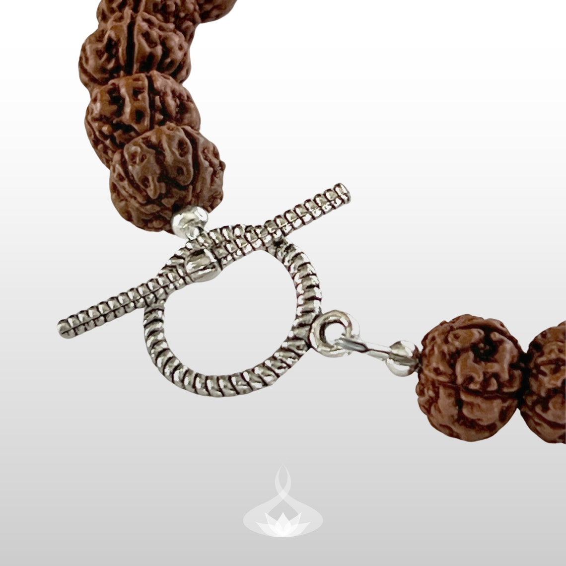 Calming Shiva Tears Rudraksha Bracelet Natural Oval Carved Tibetan Yak ...