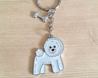 Bichon Frise Keychain | Etsy