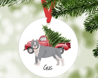 Best Friend for Life American Bully Ceramic Ornament, Gift for Friend ...