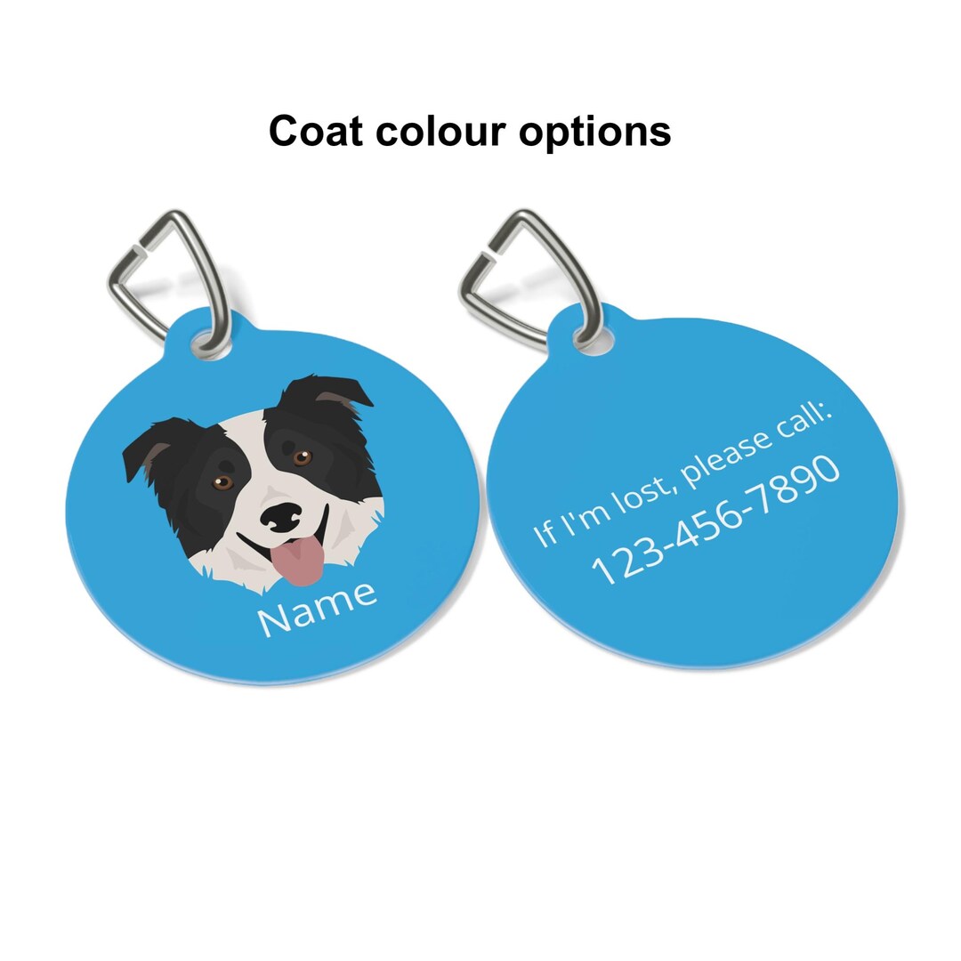 Border Collie ID Tag Personalized - Etsy